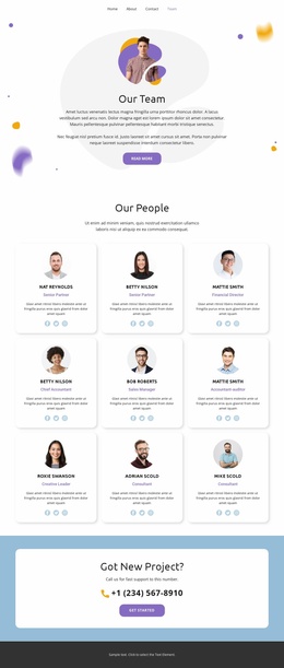 120 Team Page Website Templates | Nicepage