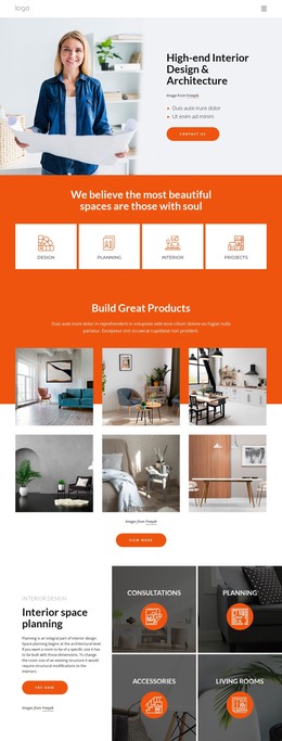 Interior design and architecture studio - Template by Nicepage