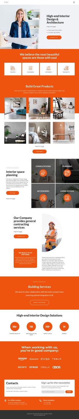 Interior design studio planning and design HTML5 Template