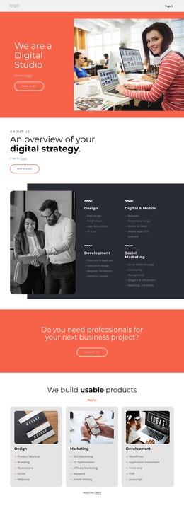 We are the great digital studio - Website Template by Nicepage