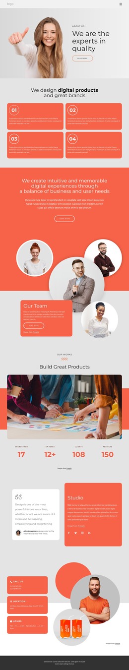 Design studio team - WordPress Theme by Nicepage