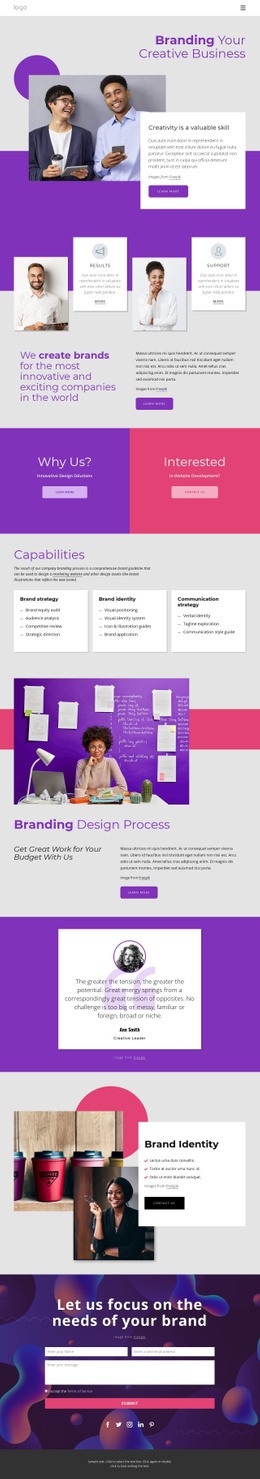 Create a Luxury Brand for your business - Html Code Example by Nicepage