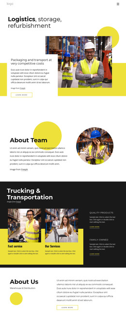 Logistics Website Templates