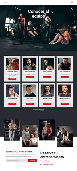 Nuestros entrenadores son profesionales. - Plantilla HTML por Nicepage