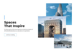Spaces in the city - Website Template by Nicepage