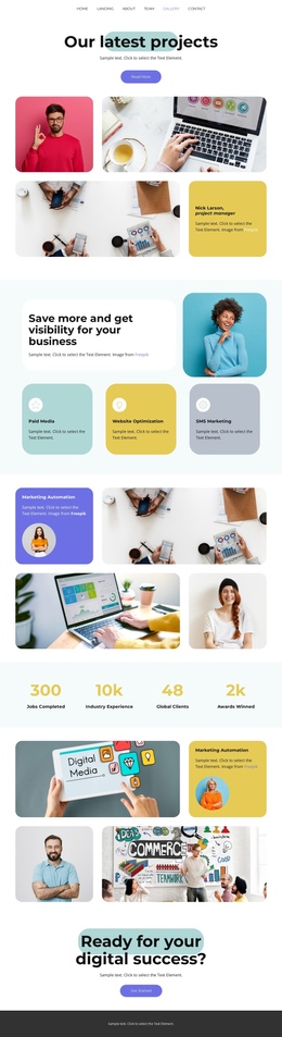 Quality and attractive designs One Page Template