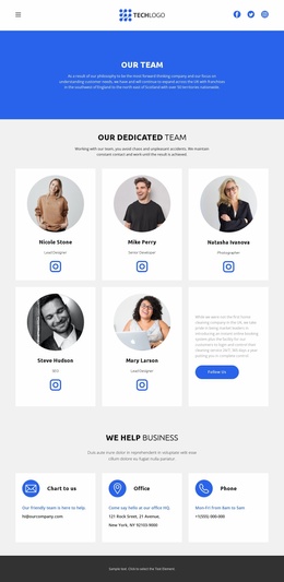 120 Team Page Website Templates | Nicepage