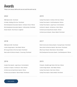 Awards Website Templates