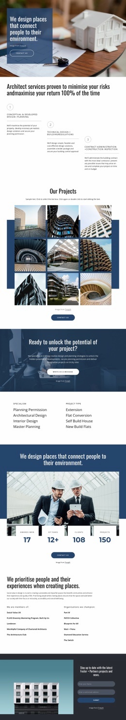 Architecture, urban design, master planning - Web Page Design by Nicepage