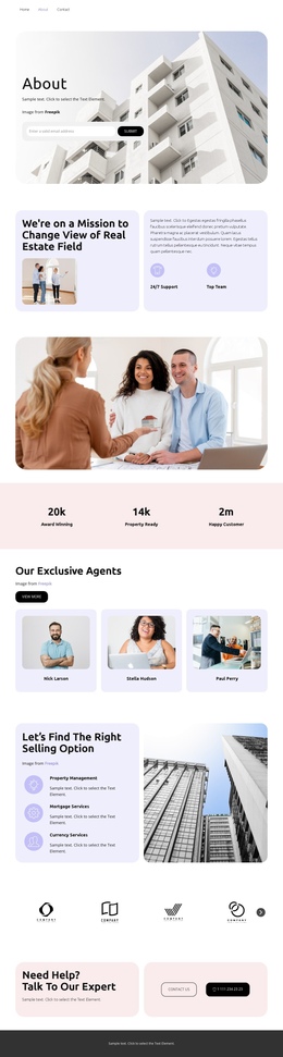 Real Estate One Page Templates | Nicepage