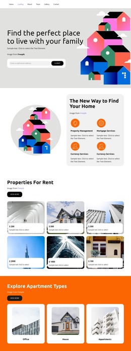 Real Estate One Page Templates