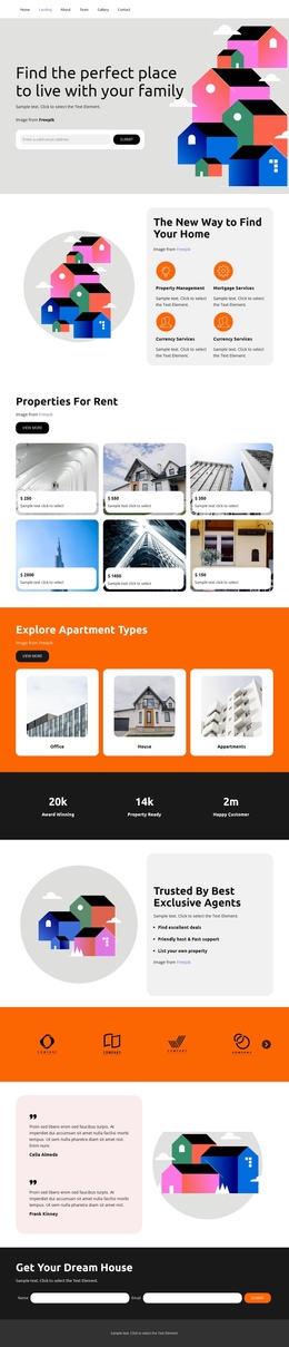 Real Estate One Page Templates | Nicepage