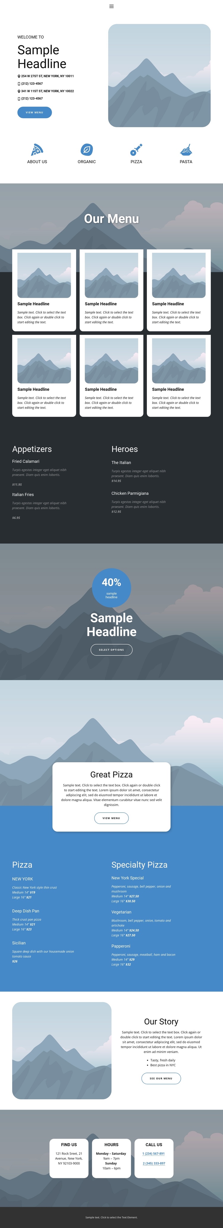 Landing 5 One Page Template By Nicepage
