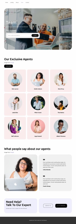 Team Page Website Designs | Nicepage
