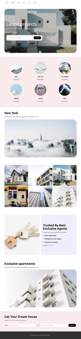 Explore Apartment Types Homepage Design