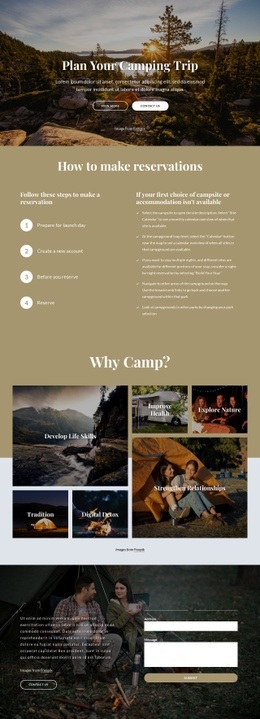 Sport activities in the camp - Html Code Example by Nicepage