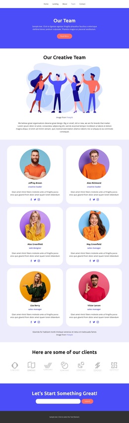 120 Team Page Templates | Nicepage