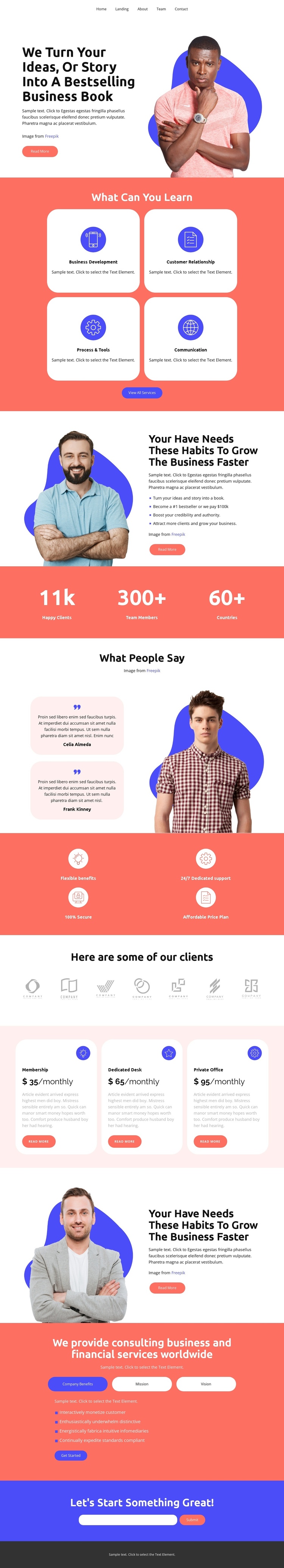 Turn your ideas - One Page Template by Nicepage