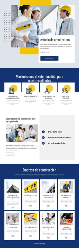 Arquitectura, diseño y tecnología - Plantilla HTML por Nicepage