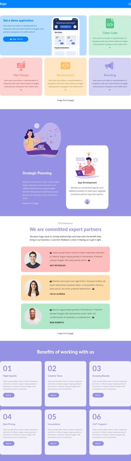 Fast development - One Page Template by Nicepage