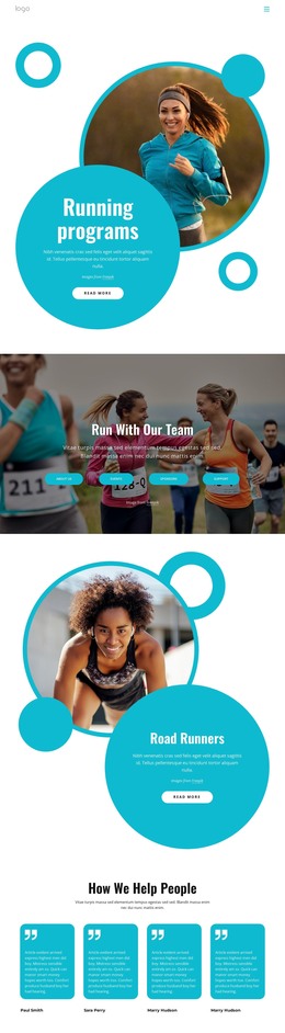 Running programs and trainings - Website Template by Nicepage
