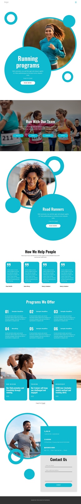 About our running club - One Page Template by Nicepage