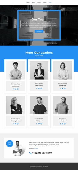 Team Page Website Designs | Nicepage