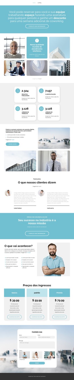 Suas ideias de negócios - Modelo HTML por Nicepage