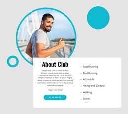 About our running club - Landing Page by Nicepage