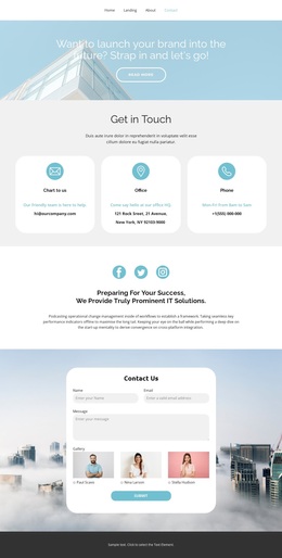 180 Contact Page Templates | Nicepage