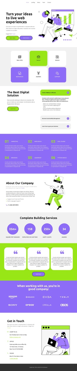 Promotion Expert - One Page Template by Nicepage