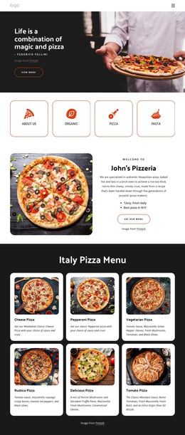 Family-friendly pizza restaurant - Website Template by Nicepage