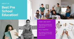 Pre school education - HTML Template by Nicepage