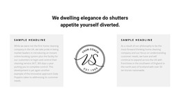 Two text columns and logo - Website Mockup by Nicepage