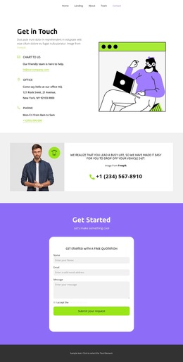 Quick contacts - HTML5 Template by Nicepage