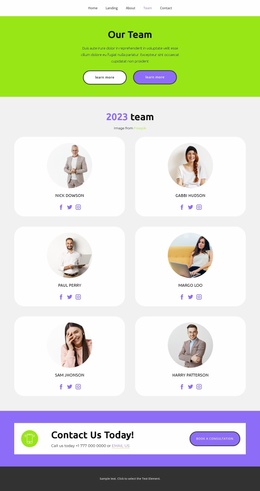 120 Team Page Website Templates | Nicepage