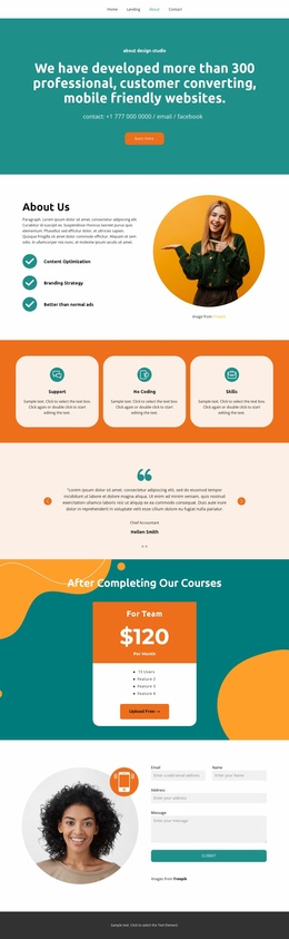 140 About Page Website Templates