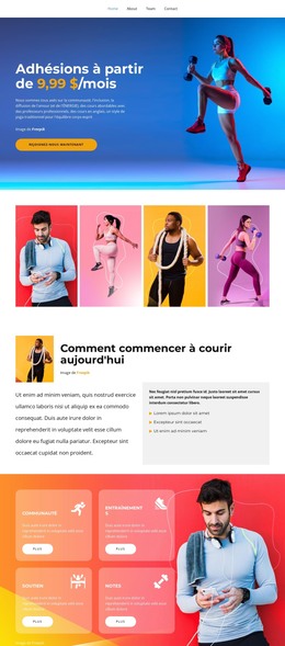 Nous sommes un club sportif Modèle HTML