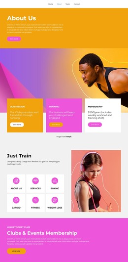 All sport levels - Website Template by Nicepage