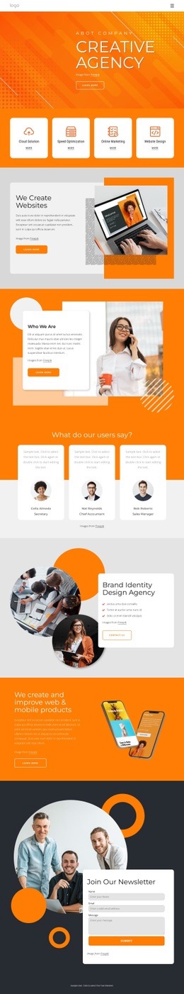 Create professional website designs Homepage Design