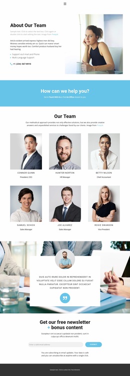 Team Page Website Designs | Nicepage