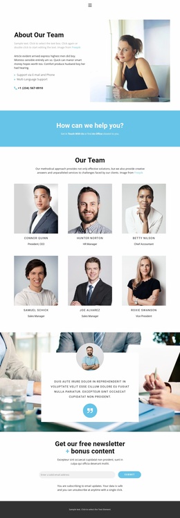 120 Team Page Website Templates | Nicepage