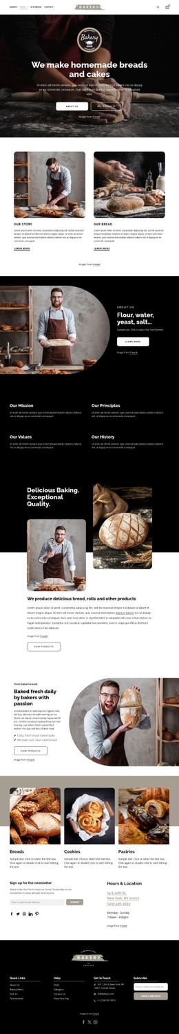 Traditional bakery - Homepage Design by Nicepage