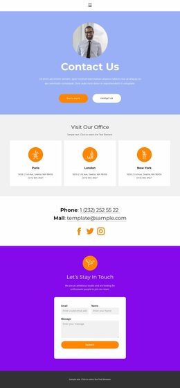 Contact Page Website Designs