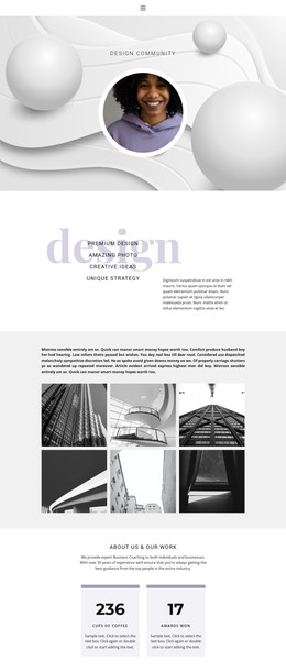 Unusual designs - Website Template by Nicepage