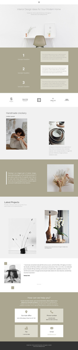 Turnkey interior - One Page Template by Nicepage