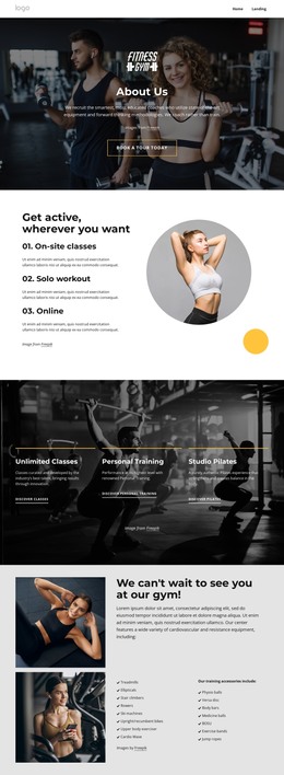 Sport and wellness center - Website Template by Nicepage