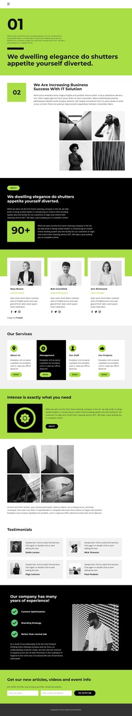Sample text - WordPress Theme by Nicepage