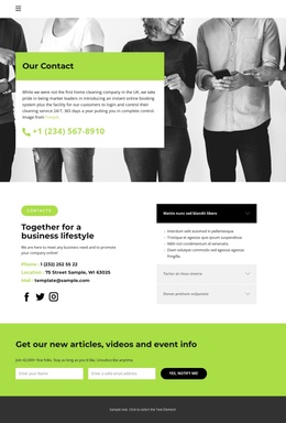 Sample text - One Page Template by Nicepage
