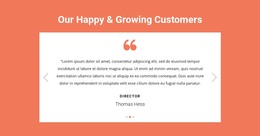 Our happy and growing customers - Website Mockup by Nicepage